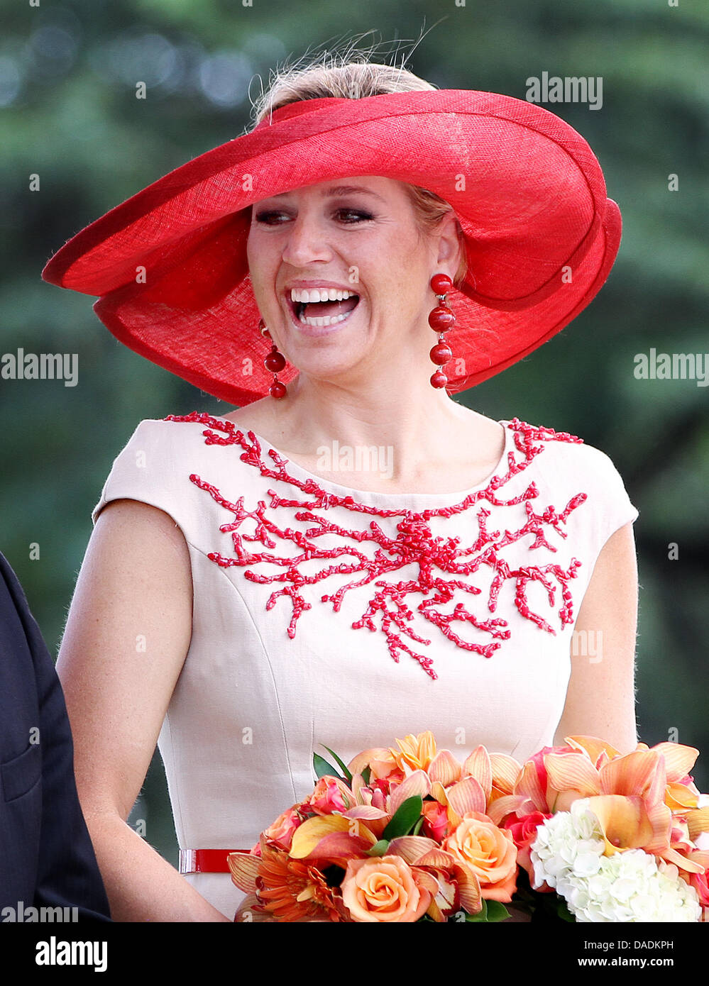 Queen Beatrix, Prince Willem-Alexander and Princess Maxima of The ...