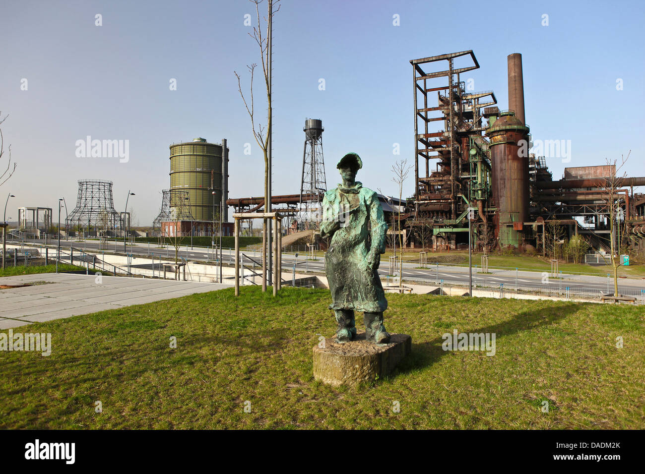 Germany, North Rhine Westphalia, Dortmund, View of statue and Phoenix ...