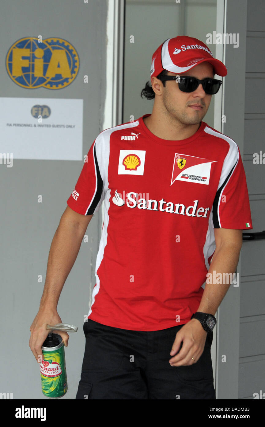 Brazilian Formula One driver Felipe Massa of Ferrari returns from the ...