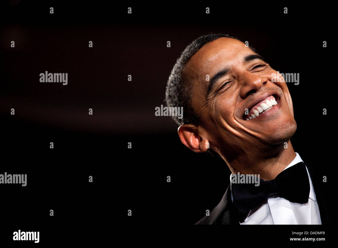 United States President Barack Obama smiles while speaking during the ...