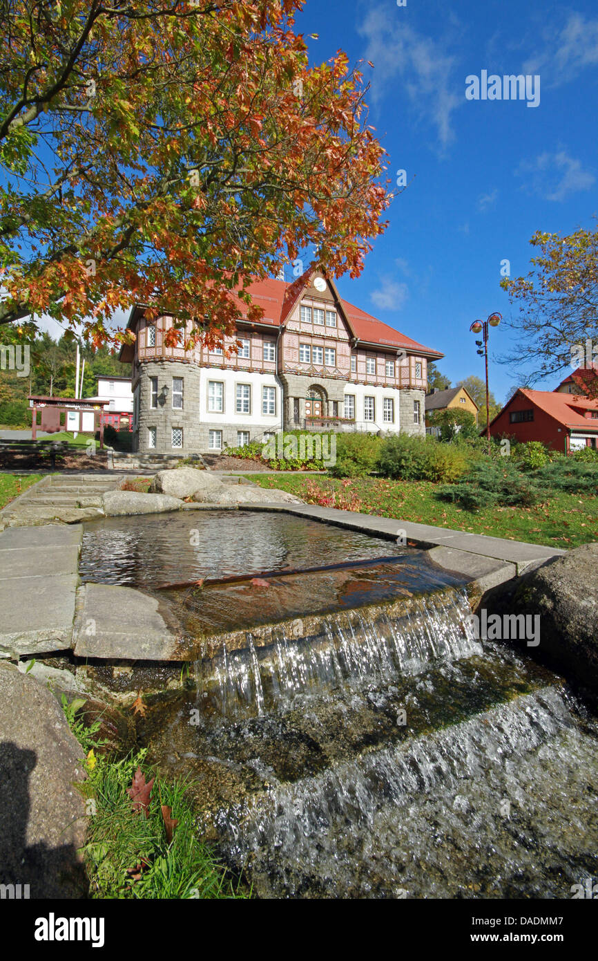 The sun shines onto the city hall in Schierke, Germany, 14 October 2011 ...