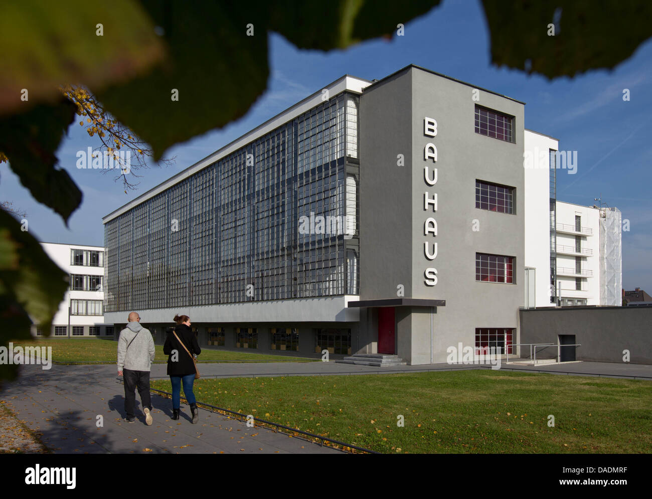 The sun shines onto the Bauhaus building in Dessau-Rosslau, Germany, 28 ...