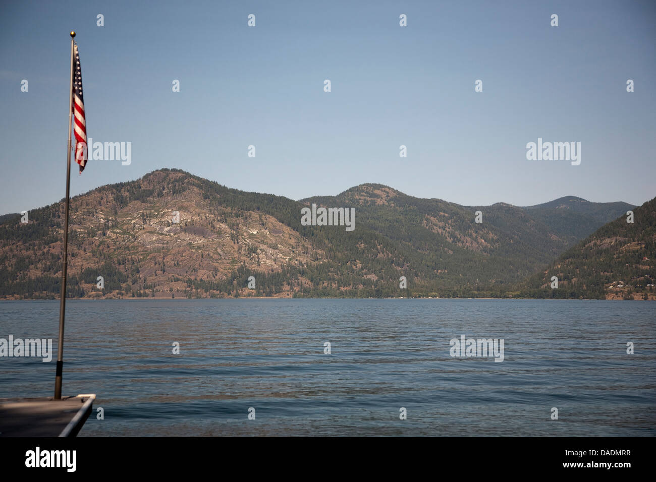 US flag, Lake Pend Oreille, Idaho, USA Stock Photo - Alamy