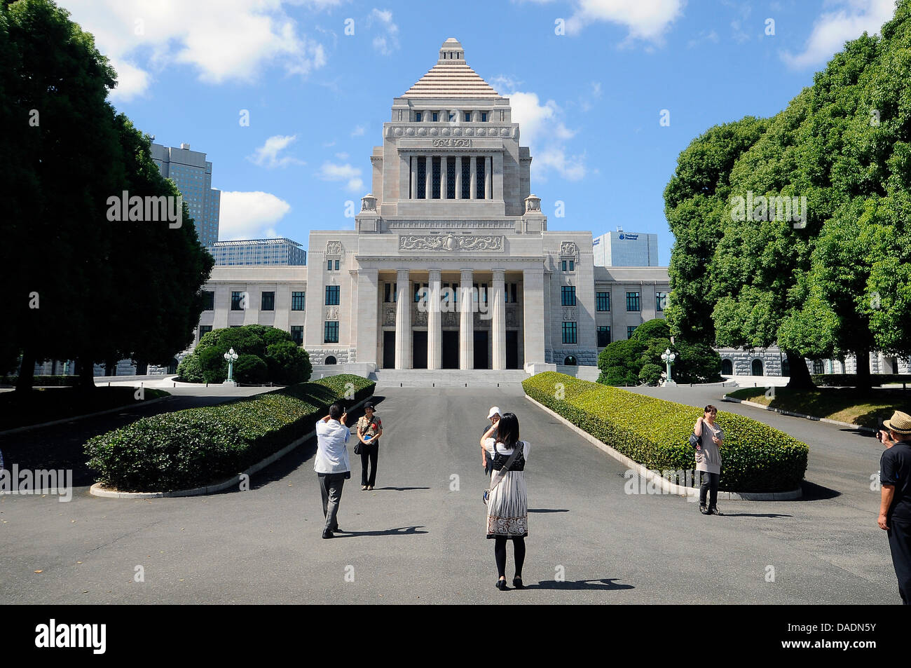 The building of the Japanese parliament is seen in the government ...