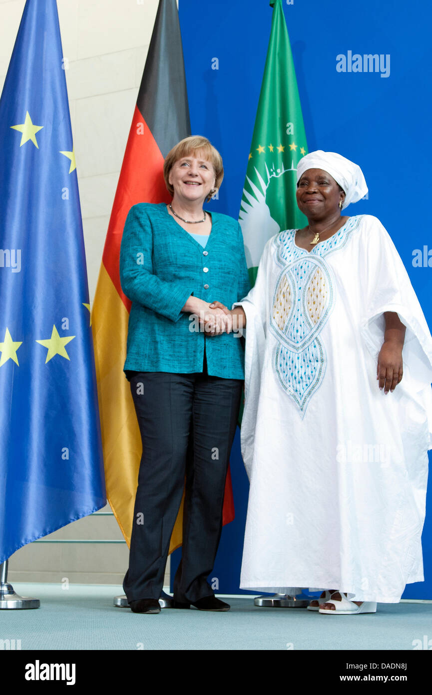 Berlin, Germany. July 11th 2013. German Chancellor Angela Merkel and ...