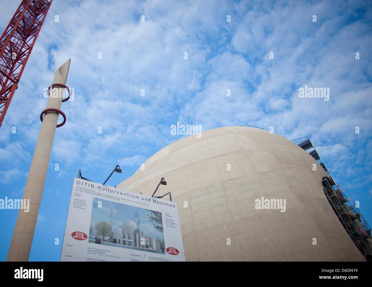 The construction site of the new mosque is seen in Cologne, Germany, 31 ...