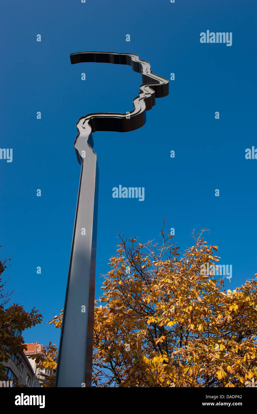The memorial mark for Hitler-assassin Georg Elser stands at the corner ...