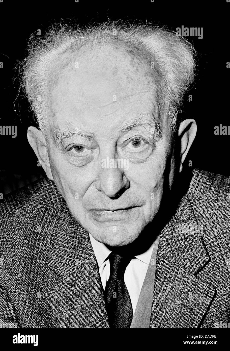 Scientist Max Born pictured in 1961. Portrait by photographer Fred ...