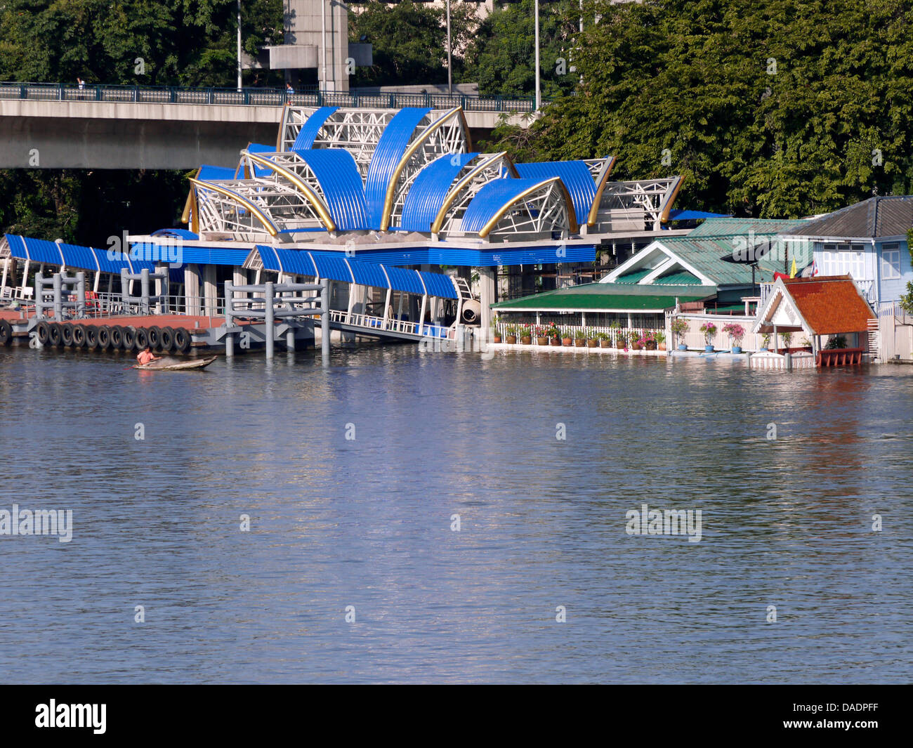 Sandbags are to protect the region along the Menam Chao Phraya river in ...