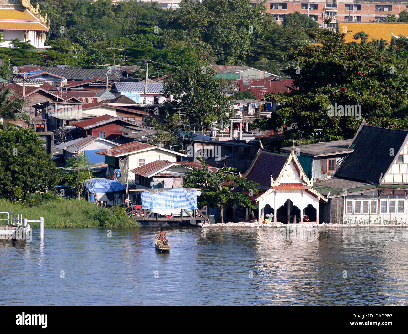 Sandbags are to protect the region along the Menam Chao Phraya river in ...