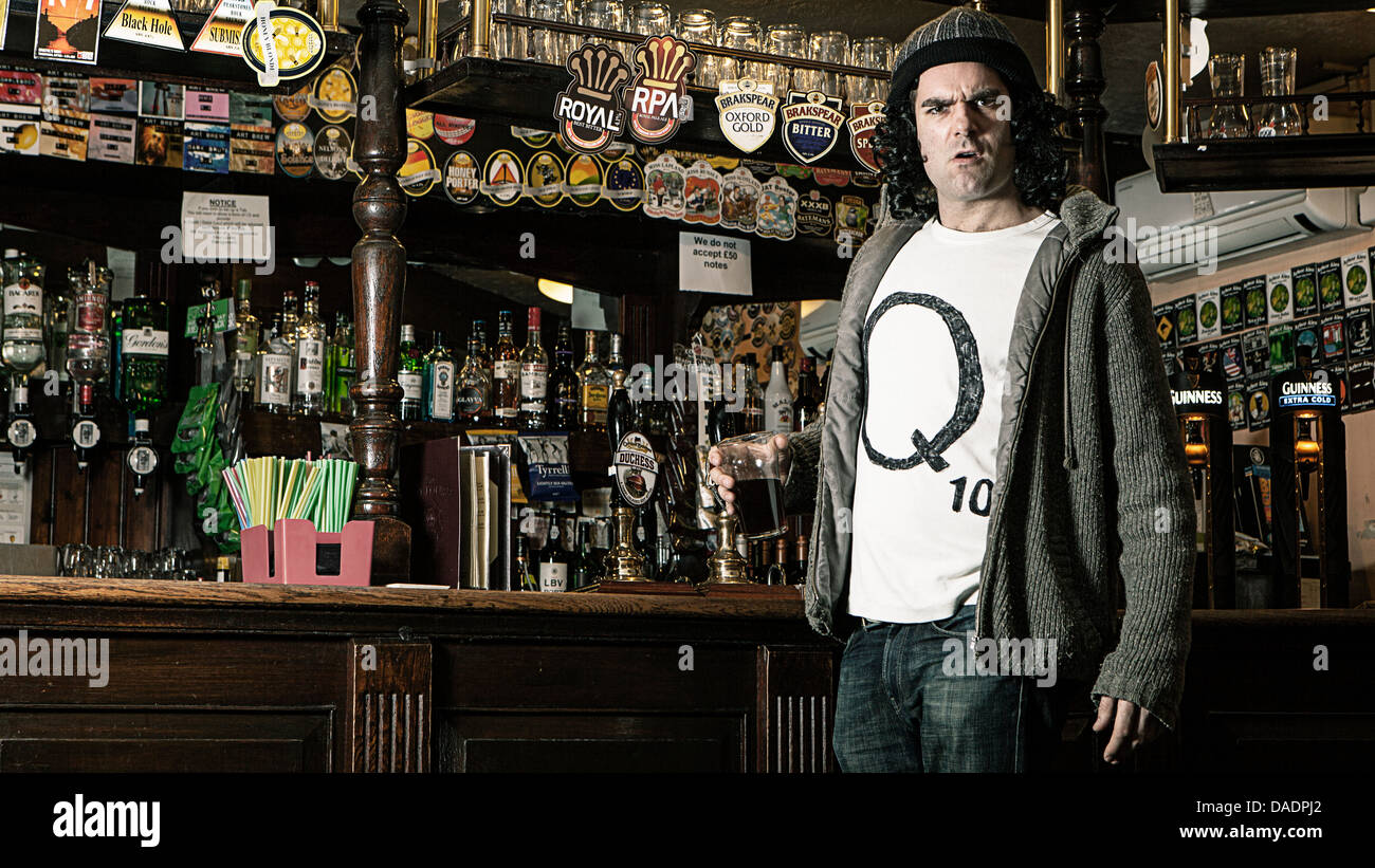 Comic actor Milo McCabe in character as his alter-ego Q10, the Grimsby ...