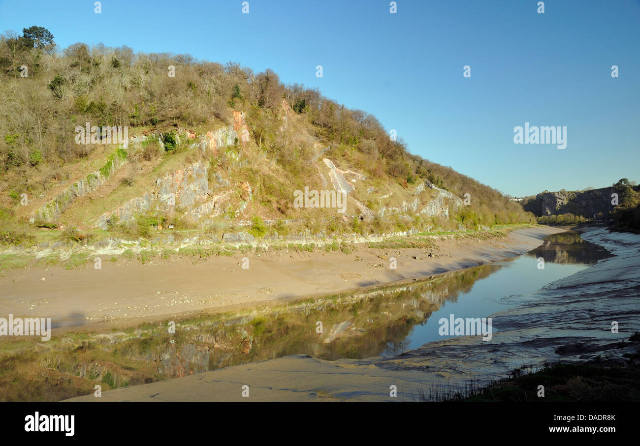 Morning Sun on Limestone Cliffs of West Side of Avon Gorge, Bristol ...