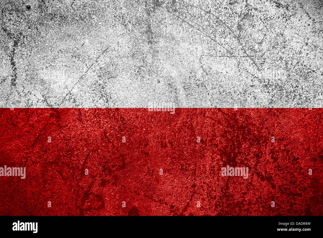 flag of Poland or Polish banner on rough metal background Stock Photo ...