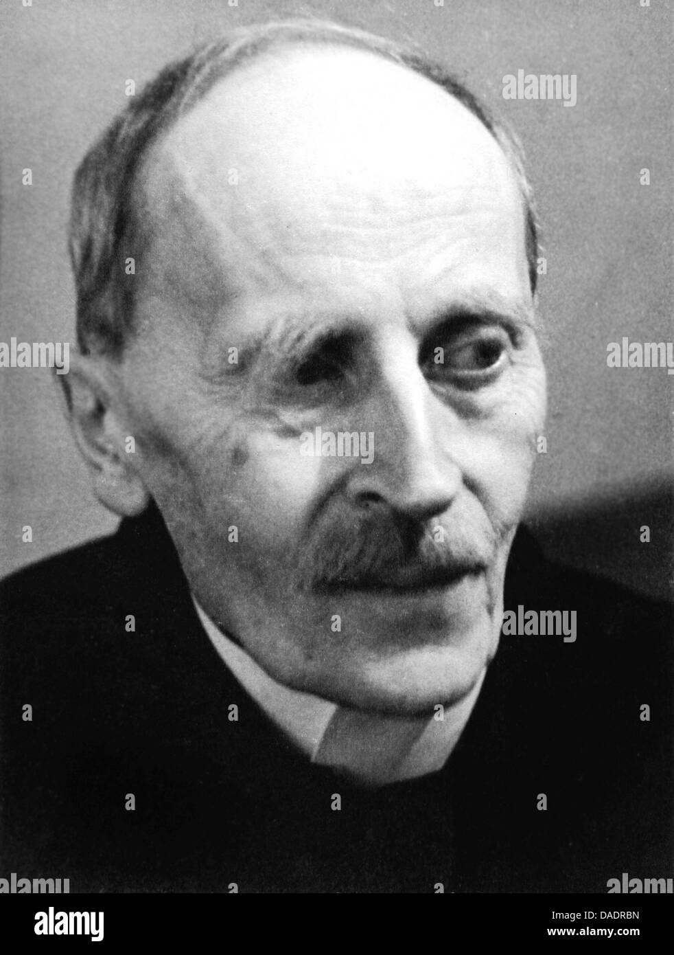 French author Romain Rolland in 1936. Portrait by photographer Fred ...