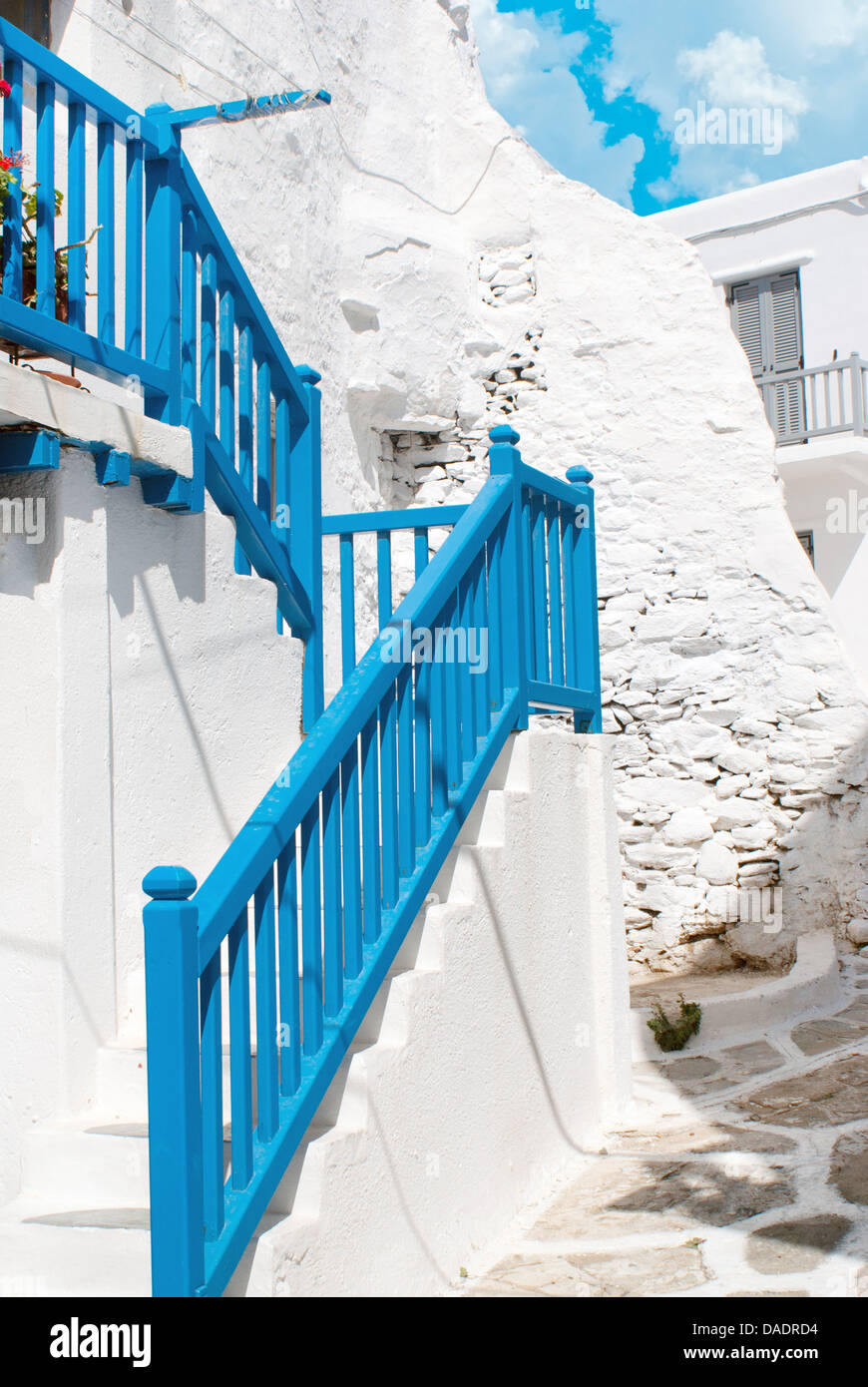 Traditional greek alley on Sifnos island, Greece Stock Photo - Alamy