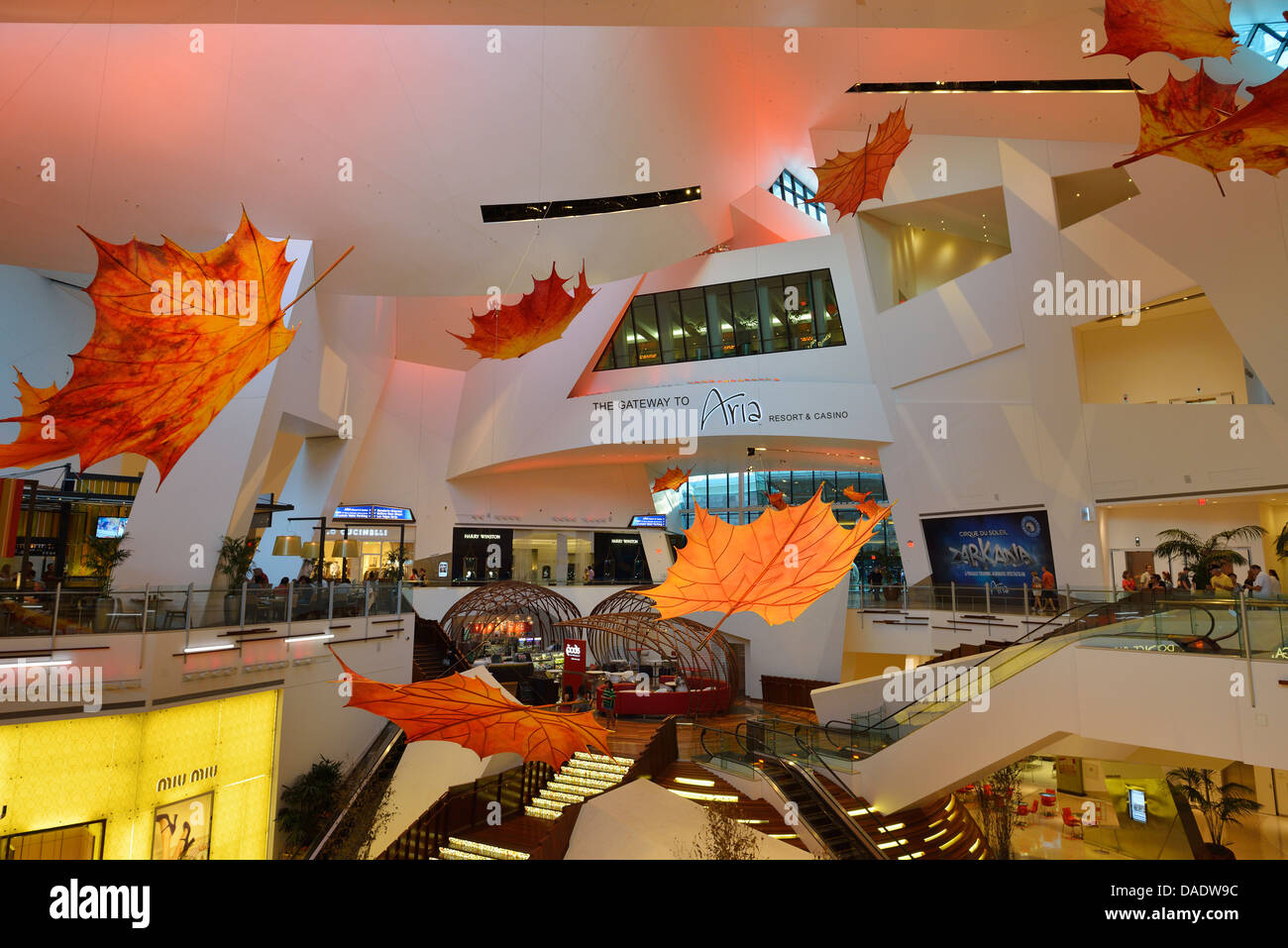 USA, Nevada, Las Vegas, Interior of city center at Veer Towers Stock ...