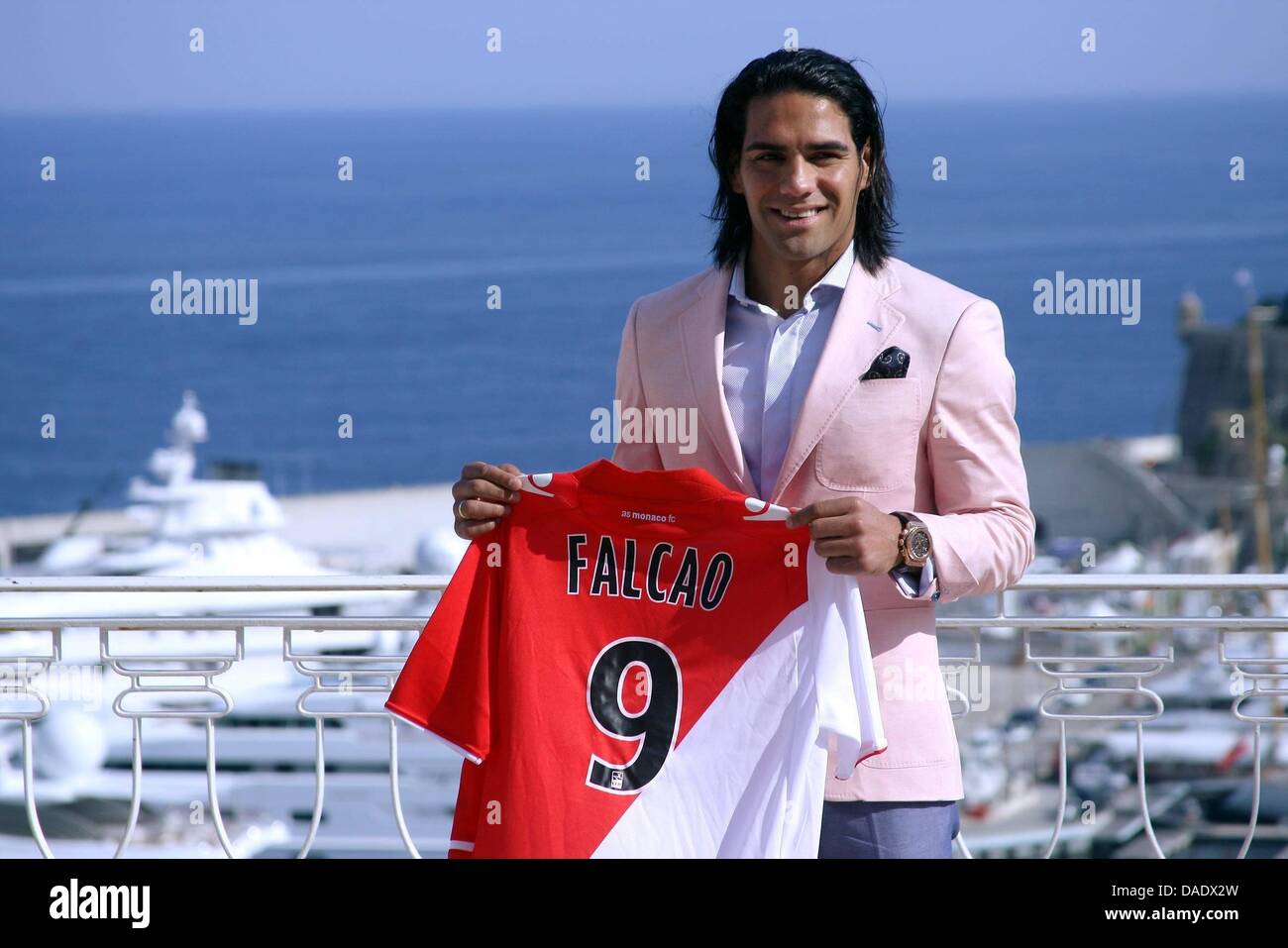 Monaco. 10th July 2013. Radamel Falcao is introduced as the newest ...
