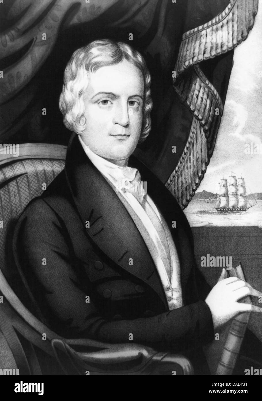 Vintage portrait of George M Dallas Stock Photo - Alamy