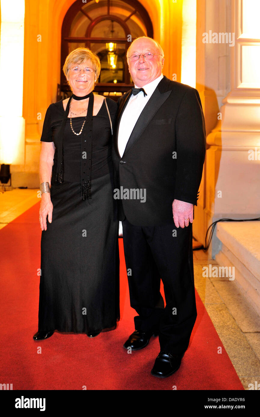 Norbert Bluem and his wife Marita arrive for the 30th German Sports ...