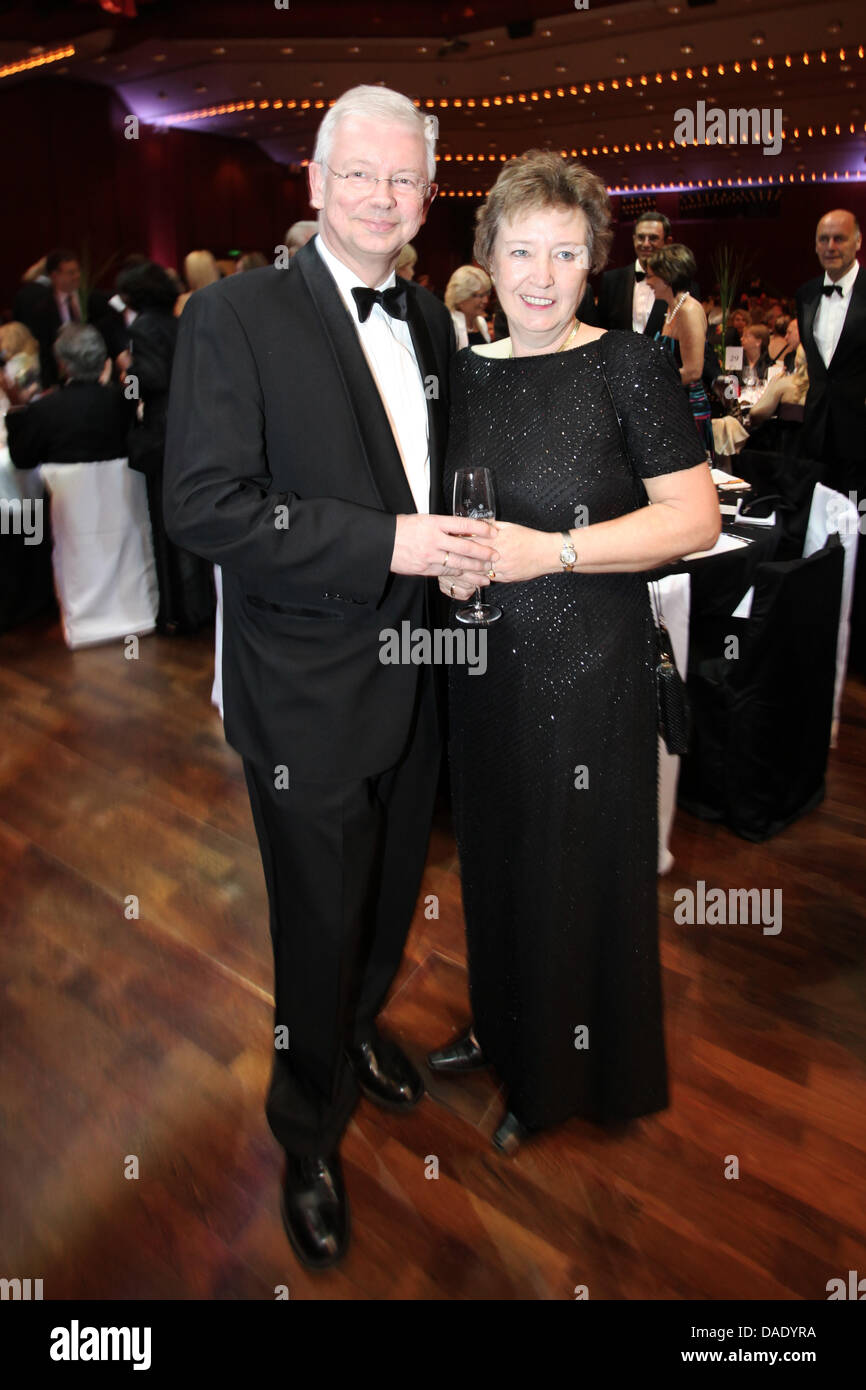 Former Premier of Hesse Roland Koch and his wife Anke pose during the ...