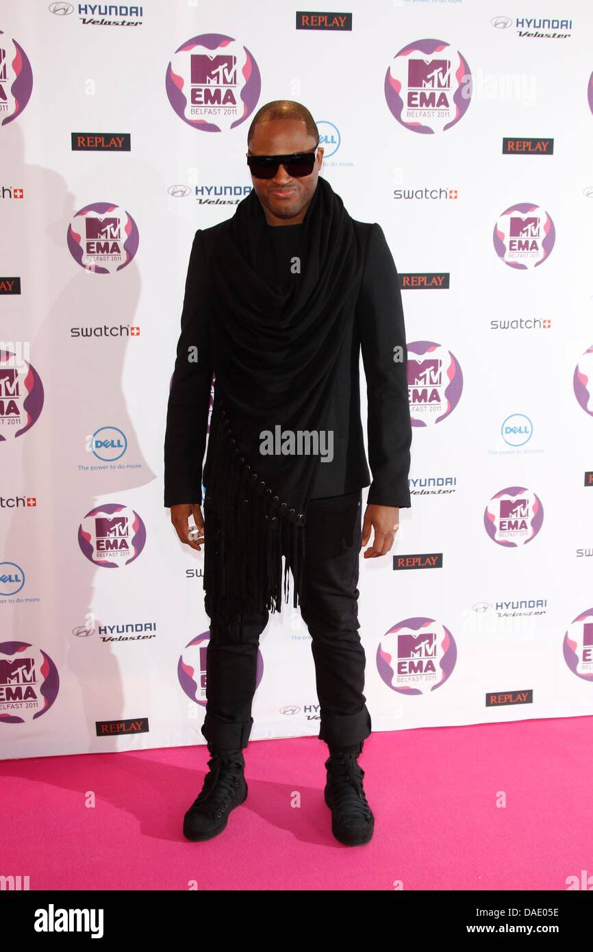 Singer Taio Cruz poses on the red carpet of the 2011 MTV Europe Music ...