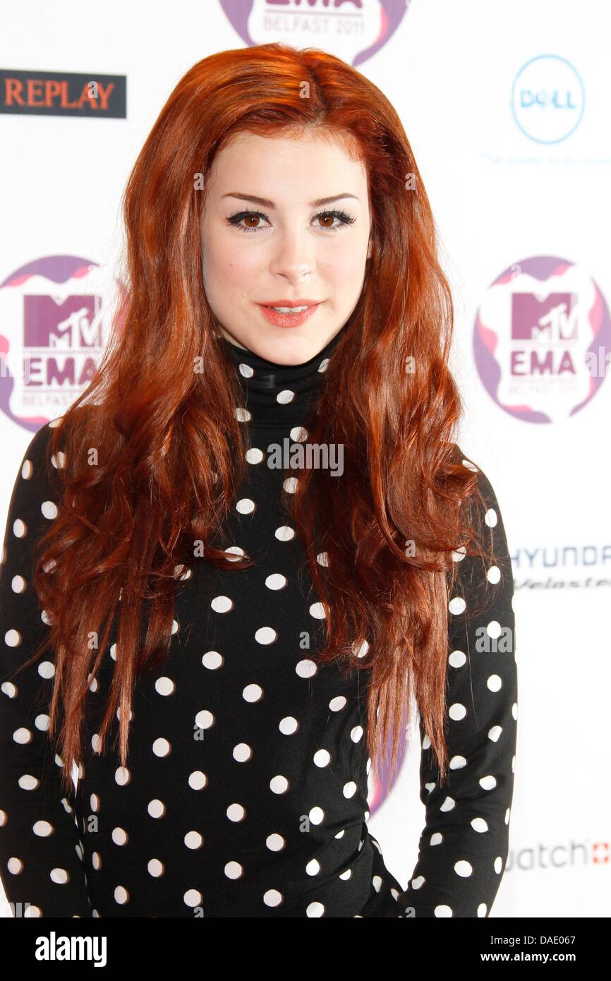 Singer Lena Meyer-Landrut aka Lena poses on the red carpet of the 2011 ...