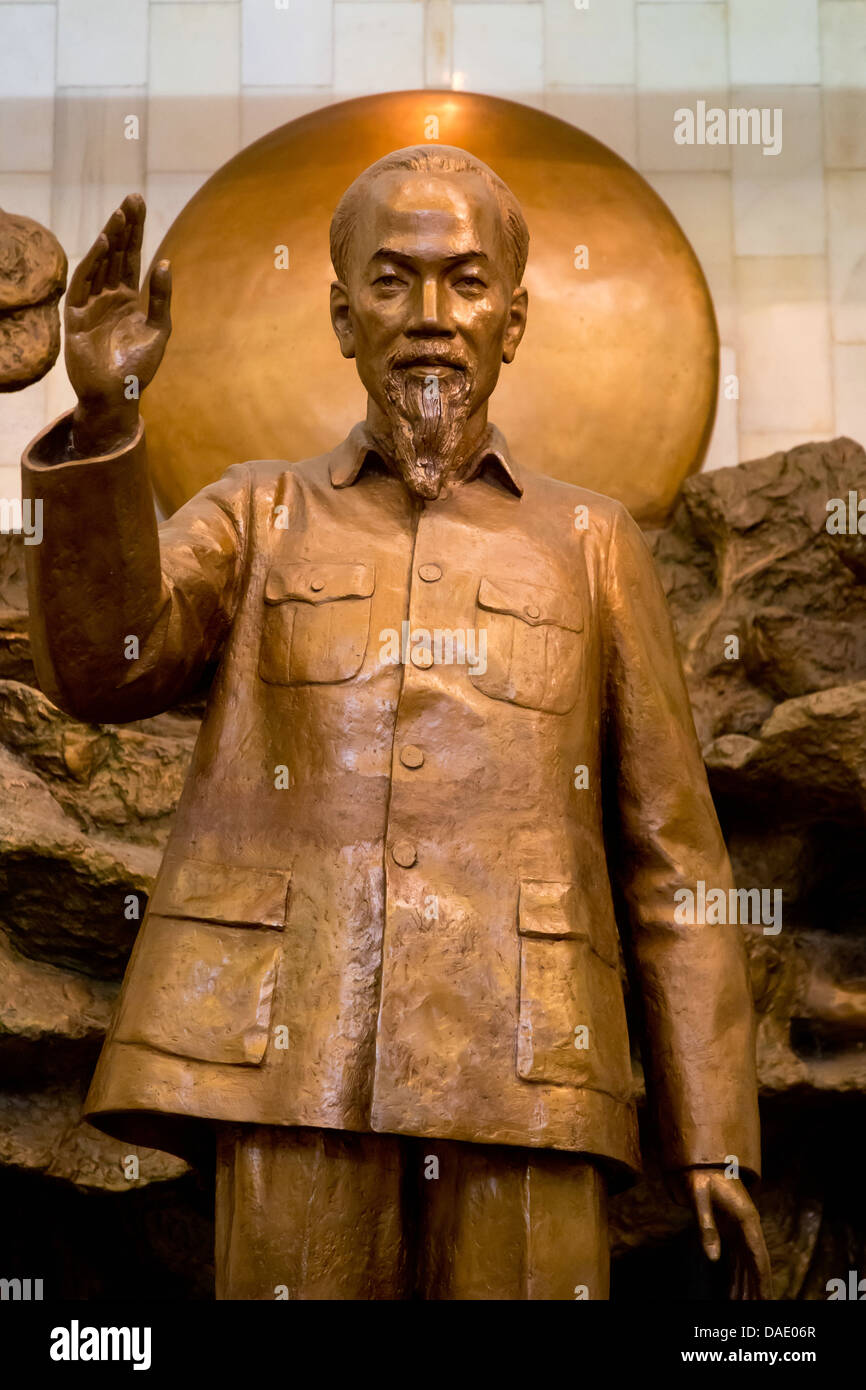 Statue of Ho Chi Minh in the Ho Chi Minh Museum in Hanoi, Vietnam Stock ...