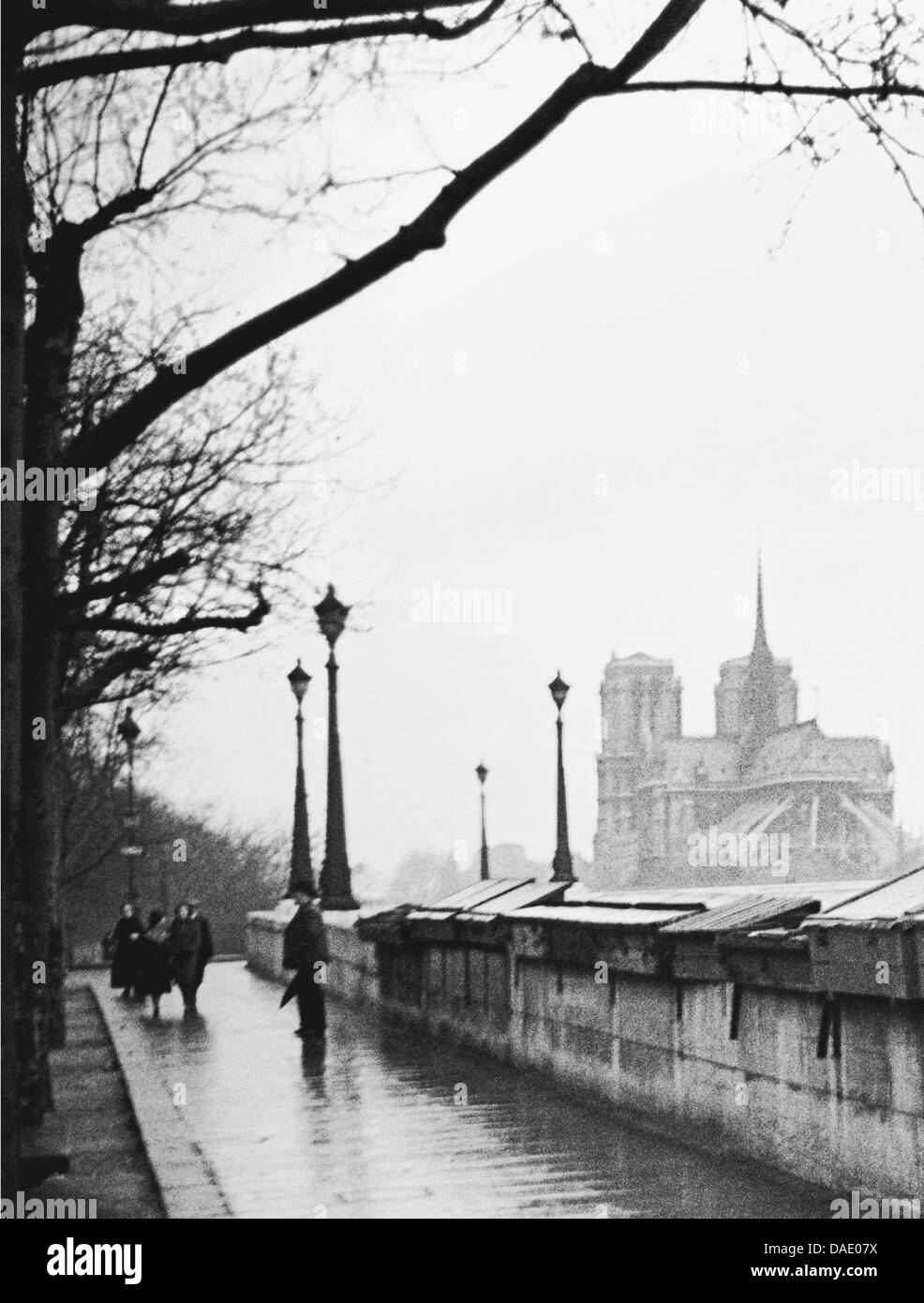 Paris 1938, view from walkway to Notre Dame. Image by photographer Fred ...