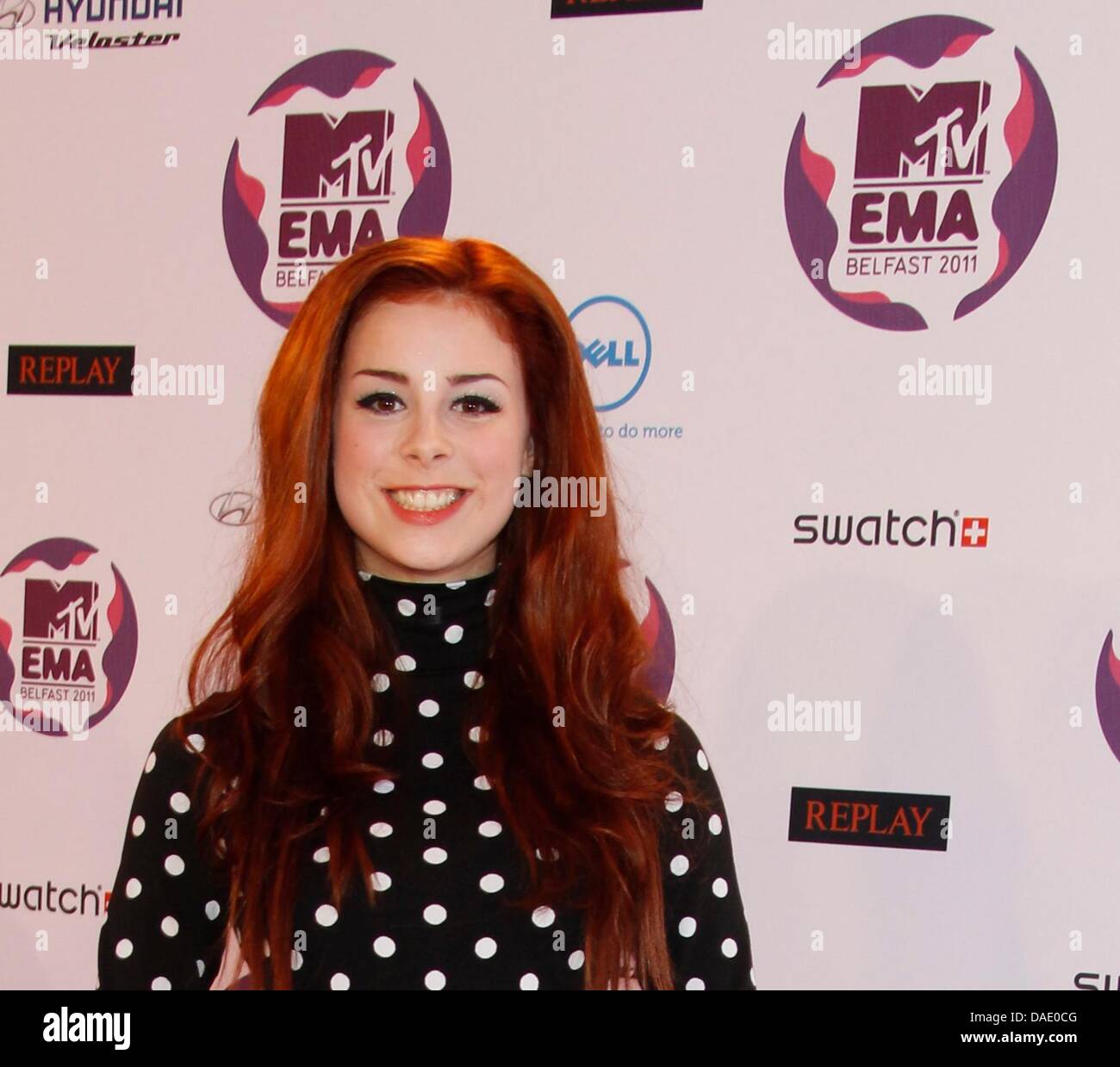 Singer Lena Meyer-Landrut aka Lena poses on the red carpet of the 2011 ...