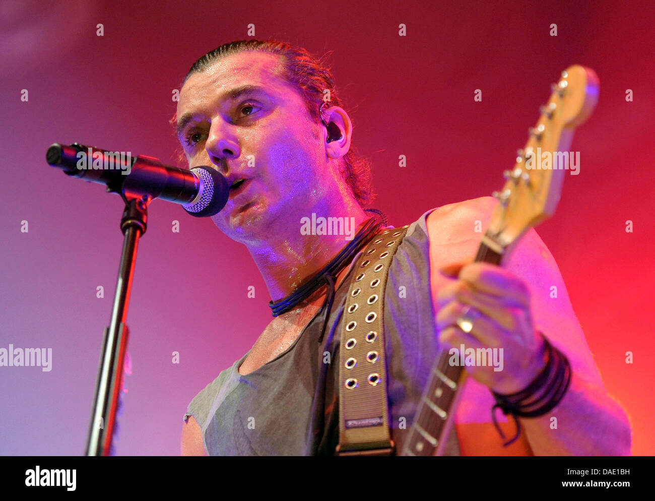 The singer of the English band Bush Gavin Rossdale performs on stage at ...