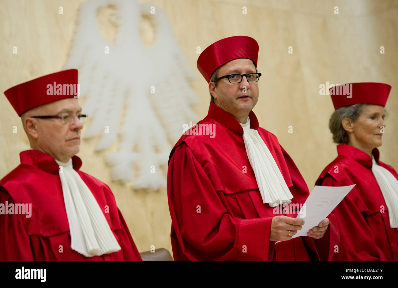 The judges of the second senat of the German Federal Constitutional ...