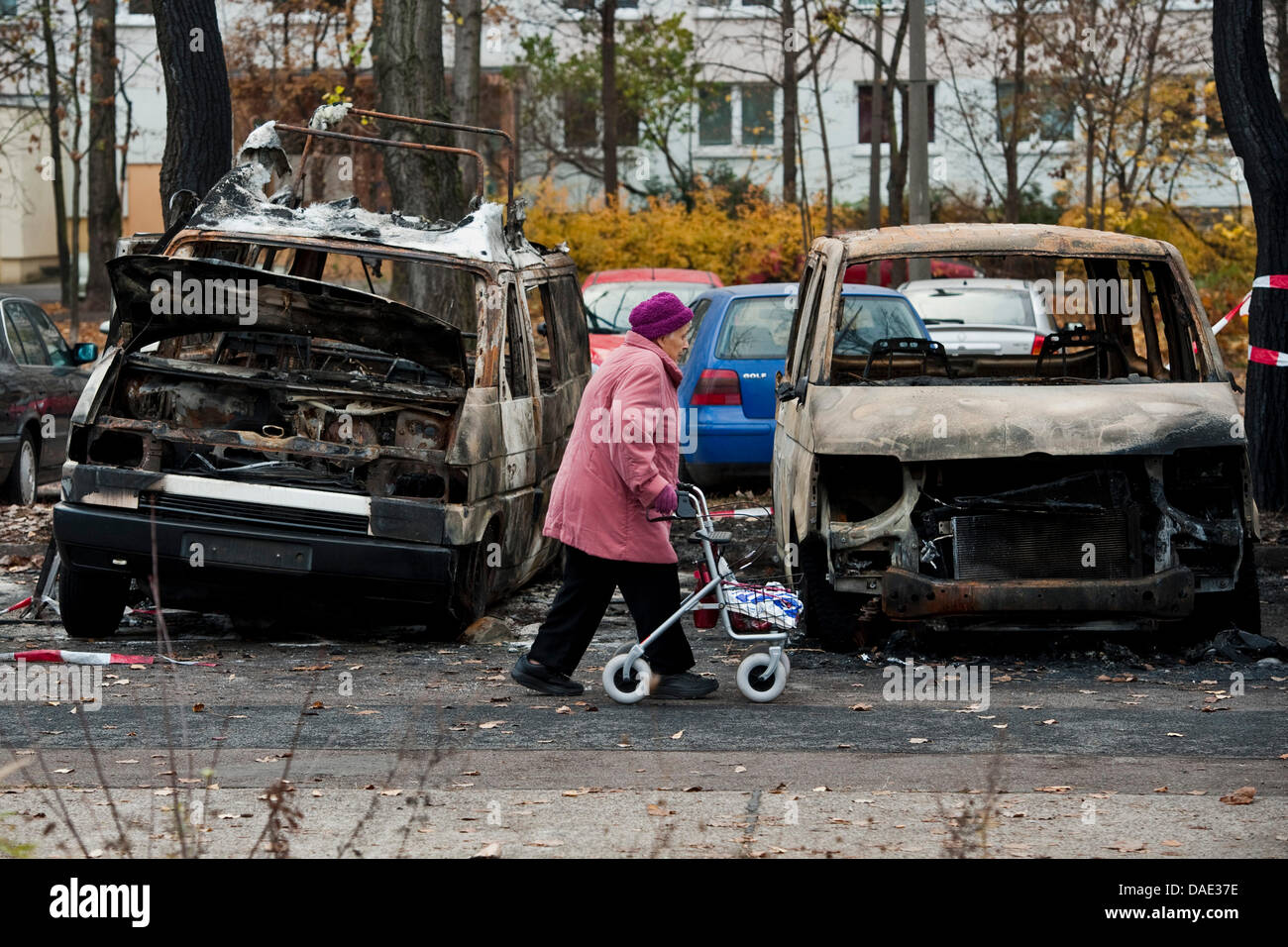 Which has been damaged in an arson attack hi-res stock photography and ...