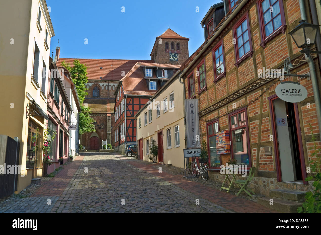In the old town of Waren, Mecklenburg, Germany Stock Photo - Alamy