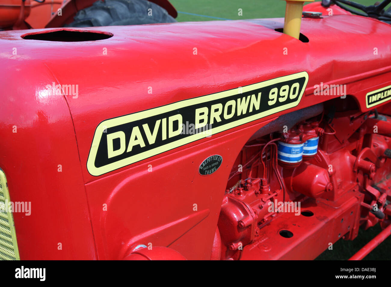 Classic David Brown Tractor 990 in red Stock Photo - Alamy