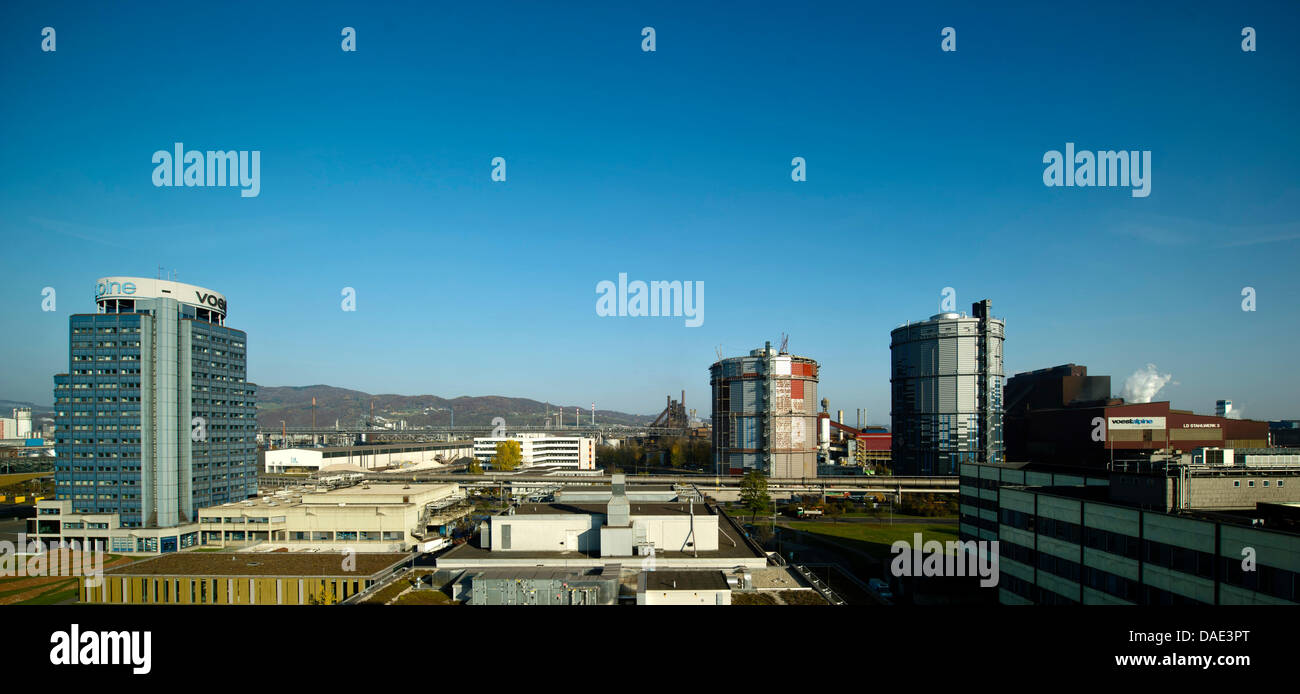 A panoramic view of the Voestalpine steelworks in Linz, Austria, 11 ...