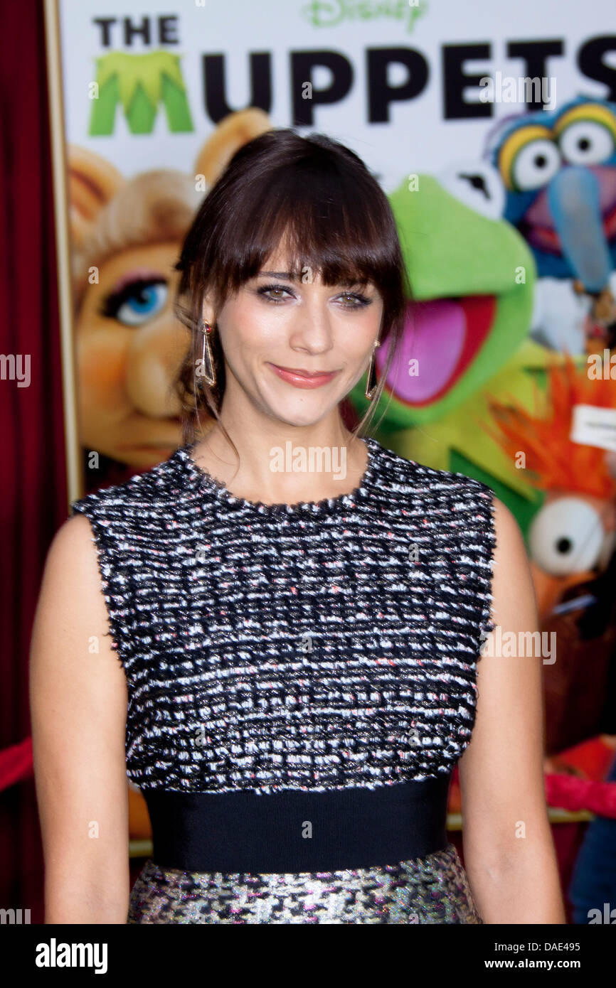Actress Rashida Jones arrives at the World Premiere of 'The Muppets' at ...
