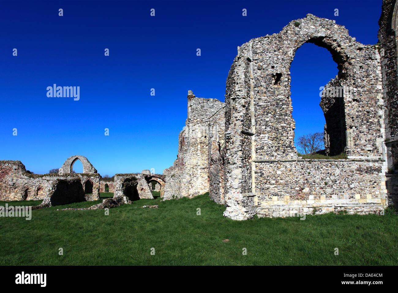 The ruins of Leiston Abbey near Aldeburgh in Suffolk County, England ...