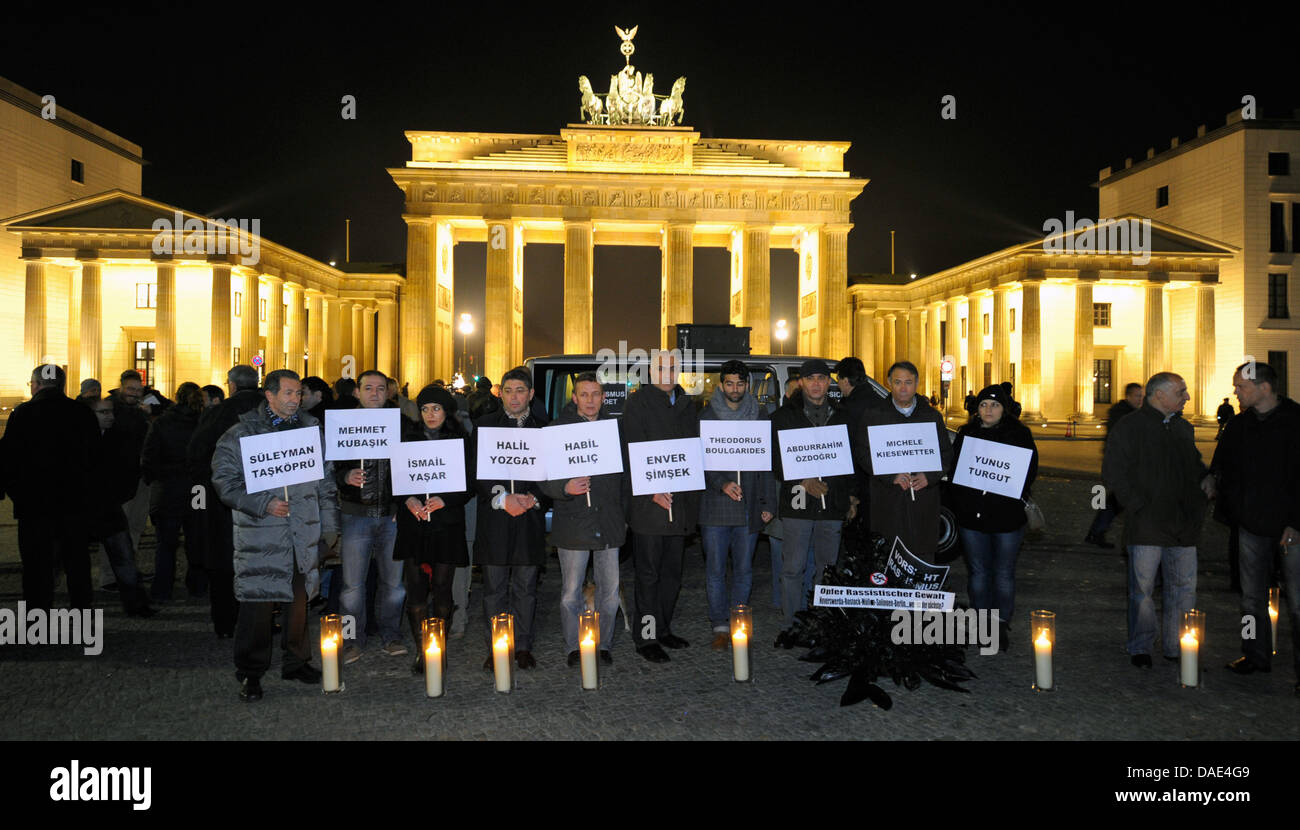Members of the Turkish Community in Germany commemorate the victims of ...