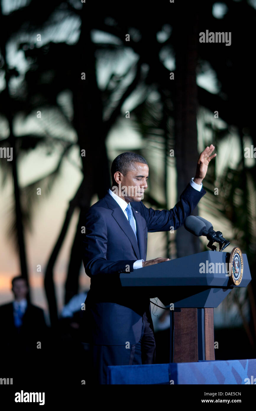 US President Barack Obama attends a press conference after the closing ...