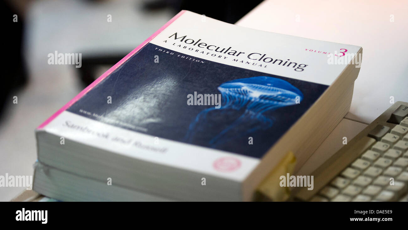 A book called 'Molecular Cloning' lays on a table in a laboratory of ...