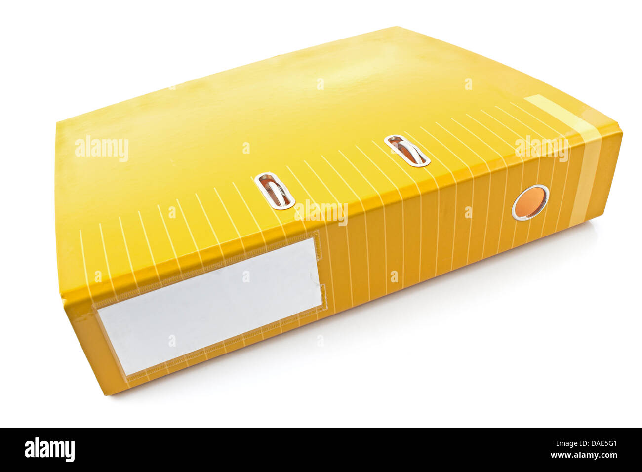 Yellow office folder isolated on white Stock Photo - Alamy