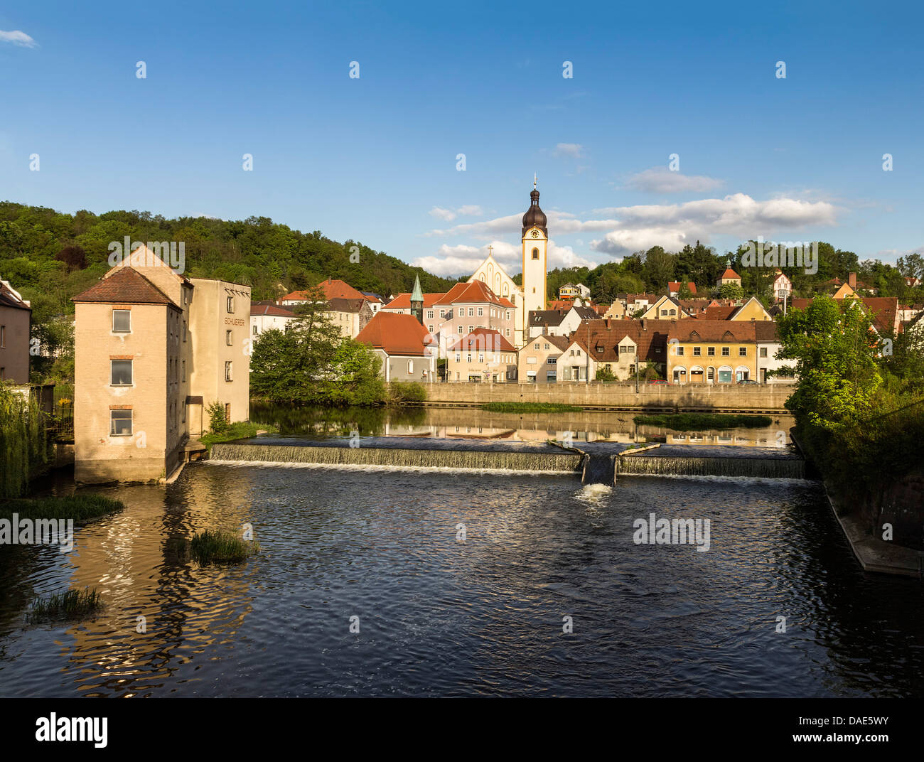 Germany, Bavaria, Schwandorf, View of old town with St Jakob Church at ...