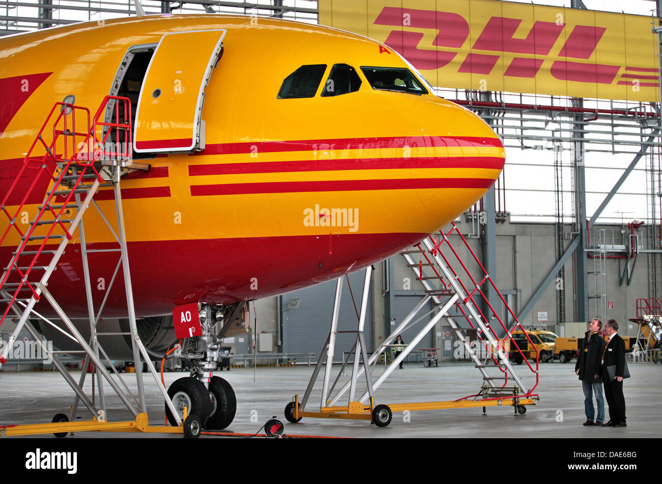 An Airbus aircraft converted to a DHL cargo plane is seen in Leipzig ...