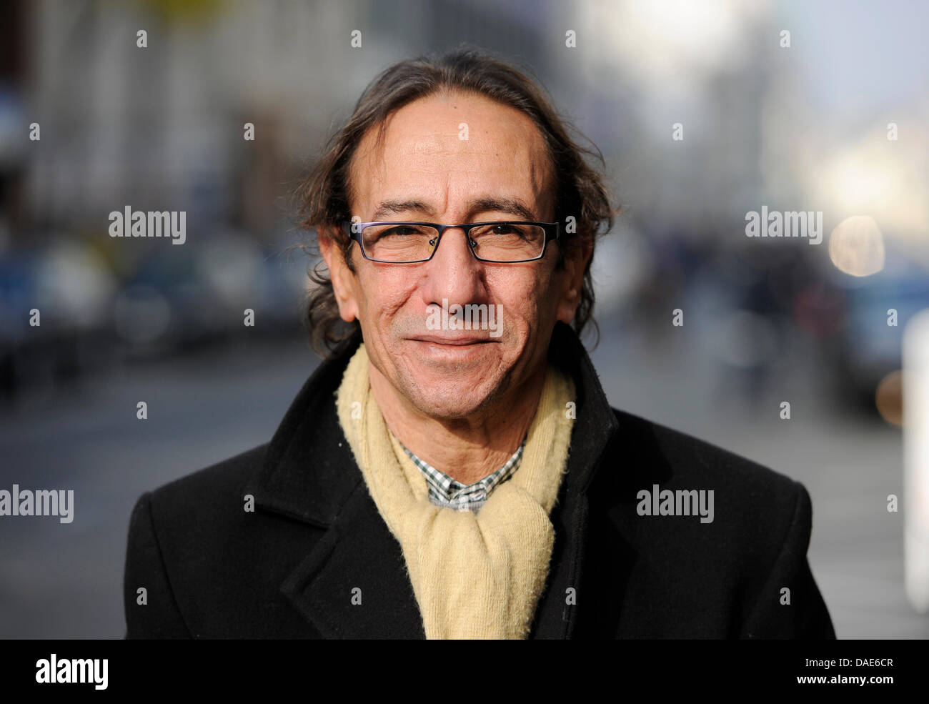 Egyptian publicist Mohamed Hashem stands in a street in Darmstadt ...