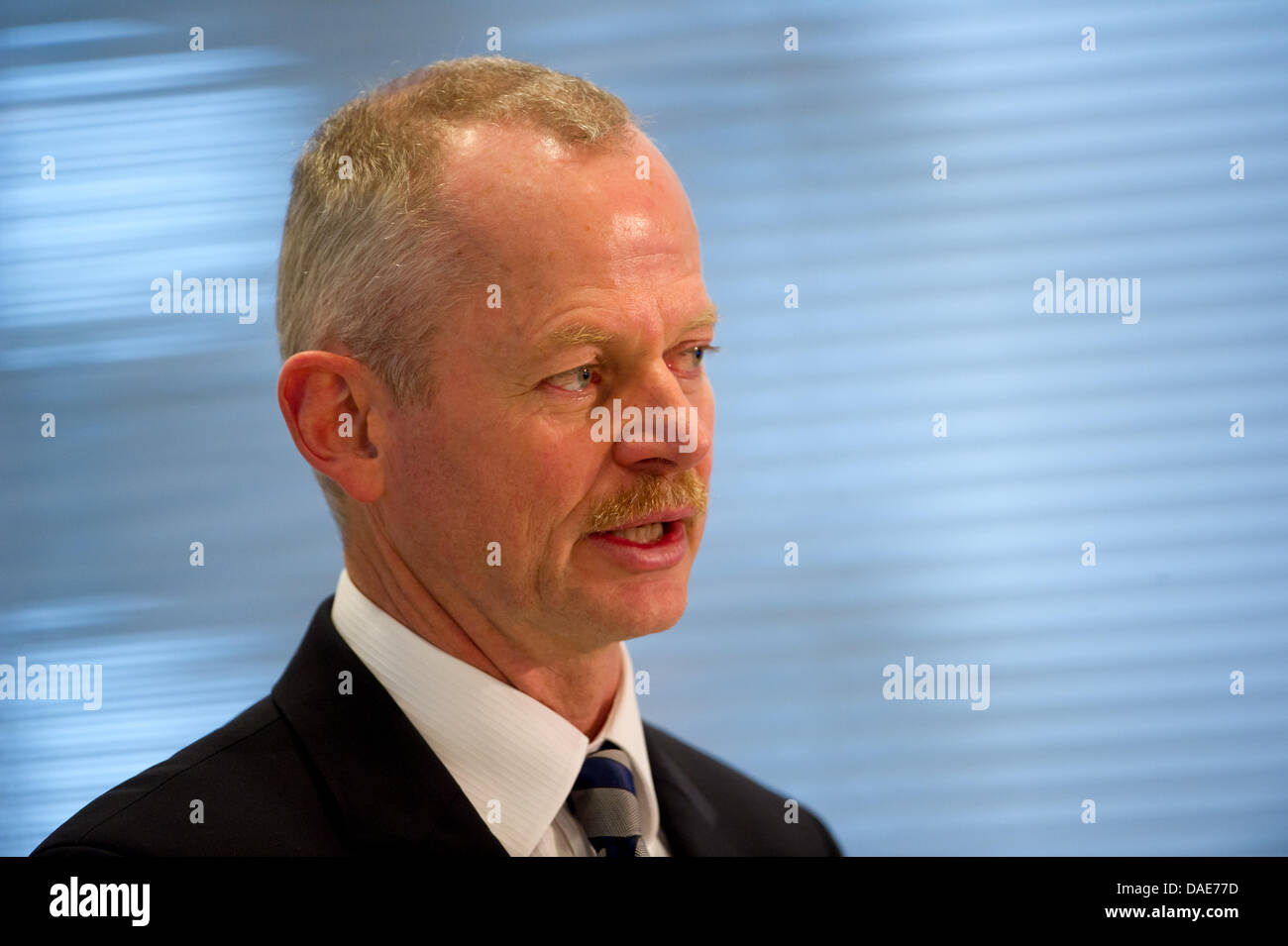 Chairman of Infineon Peter Bauer speaks during a press conference on ...
