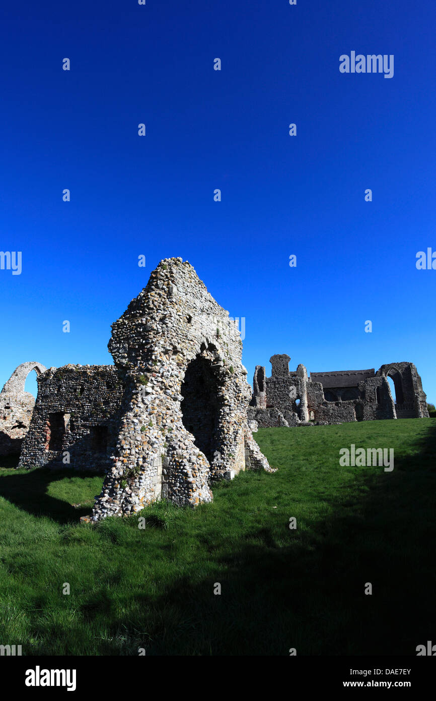 The ruins of Leiston Abbey near Aldeburgh in Suffolk County, England ...