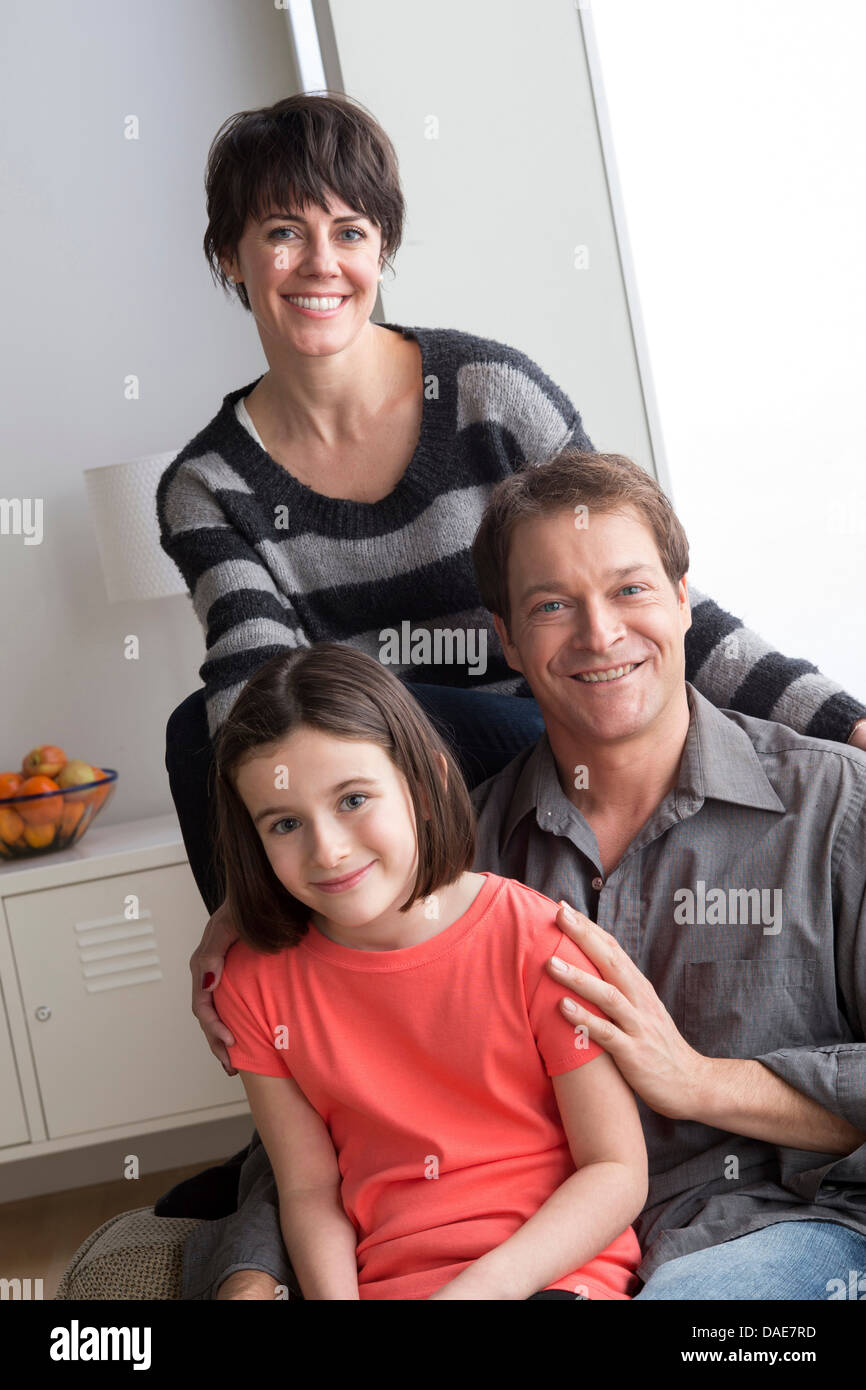 Portrait of girl with parents Stock Photo - Alamy