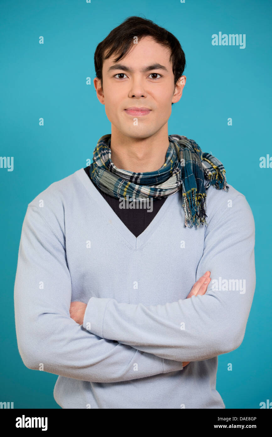 Man wearing blue jersey hi-res stock photography and images - Alamy