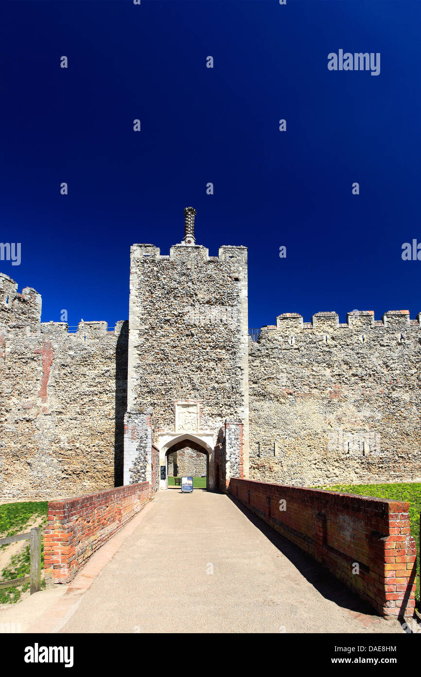 Summer, Framlingham Castle (1157-1216,) Framlingham village, Suffolk ...