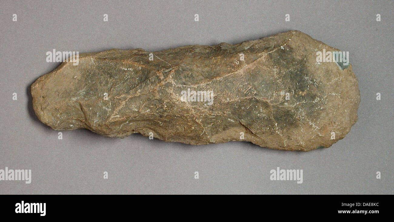 This ancient axe, housed at LACMA, represents a functional and symbolic ...